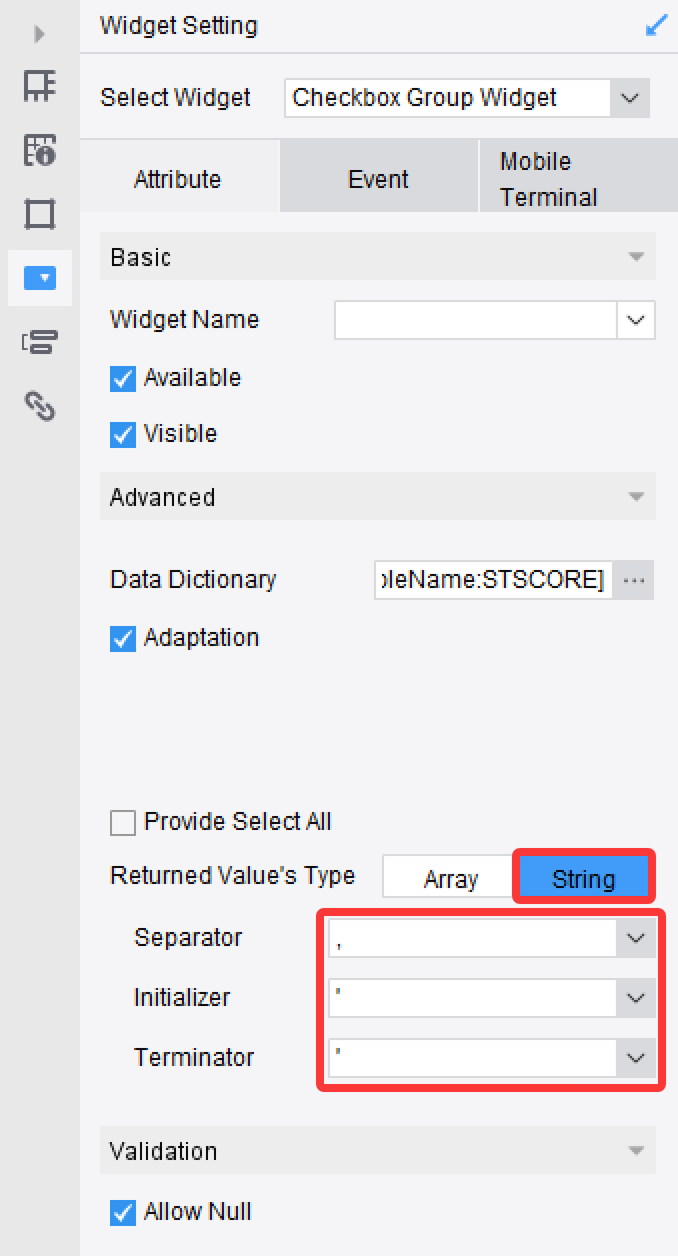 Default Value for Checkbox Widget and Checkbox Group Widget-FineReport Help Document