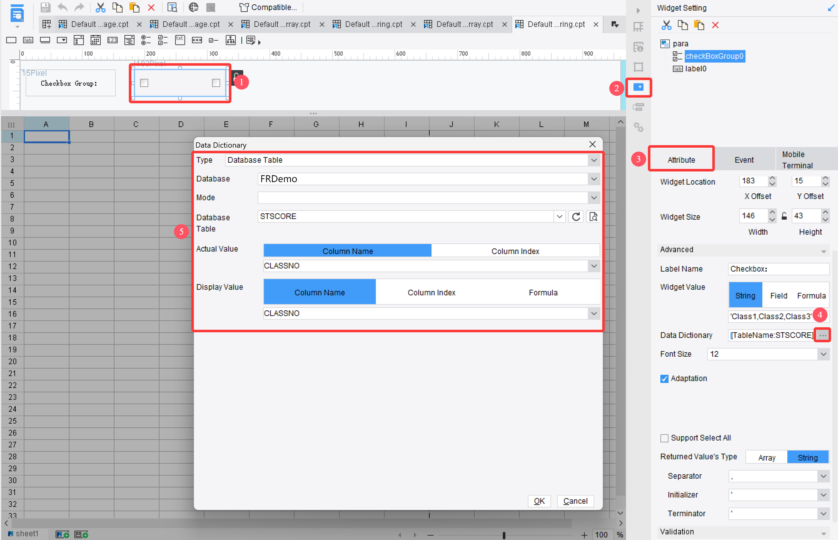 Default Value for Checkbox Widget and Checkbox Group Widget-FineReport Help Document