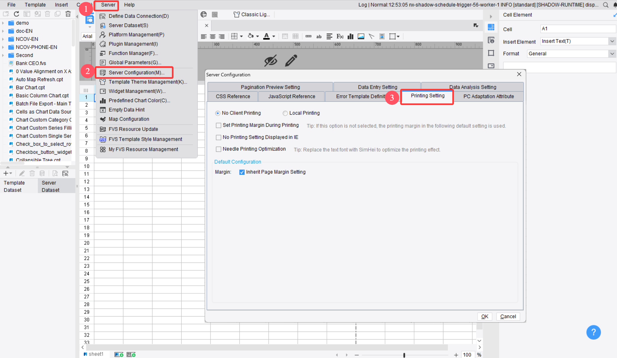 Printing-FineReport Help Document
