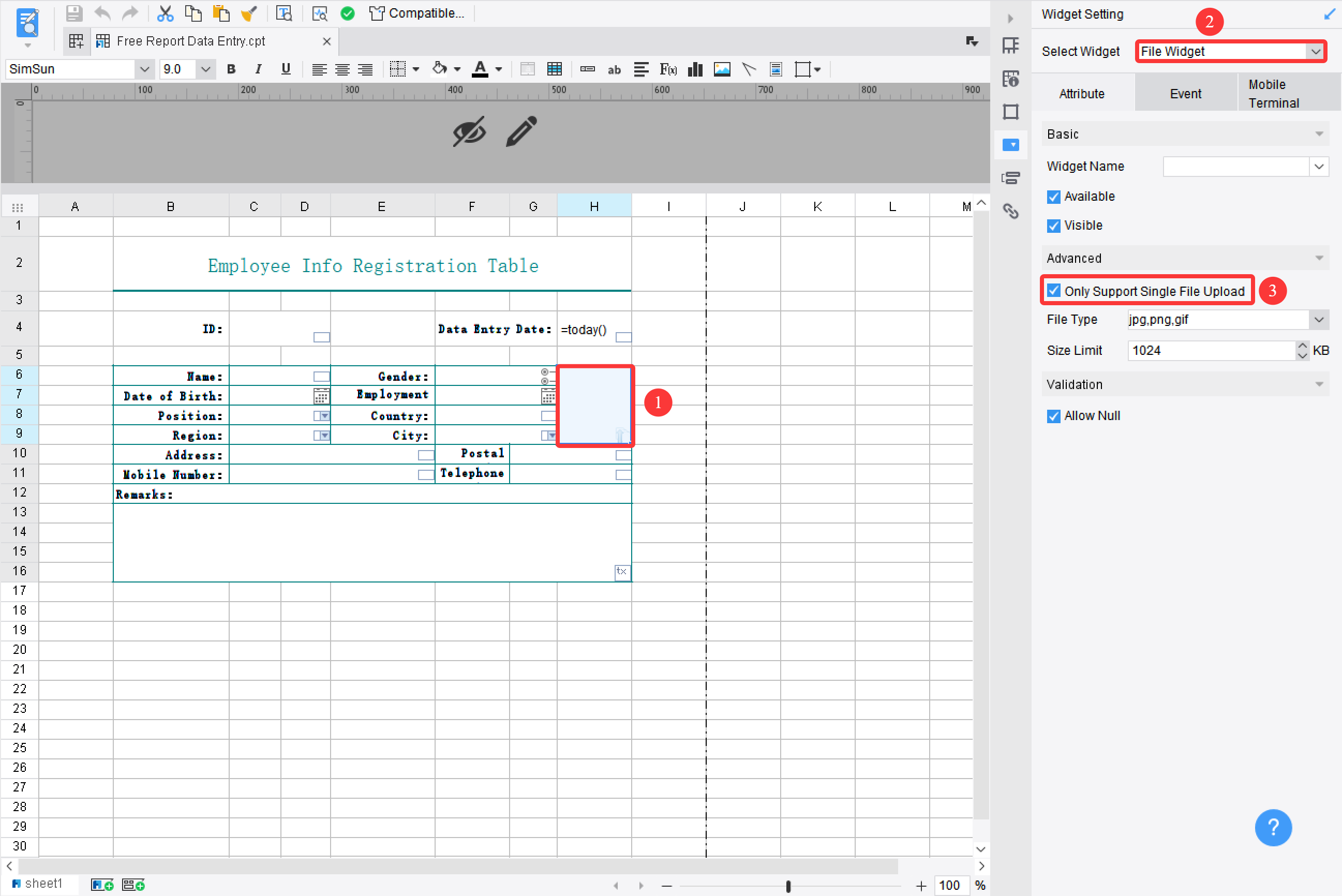 Data Entry Image Uploading-FineReport Help Document