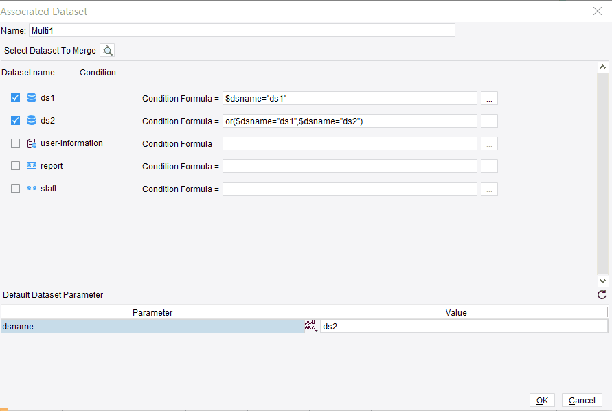 Associated Dataset-FineReport Help Document