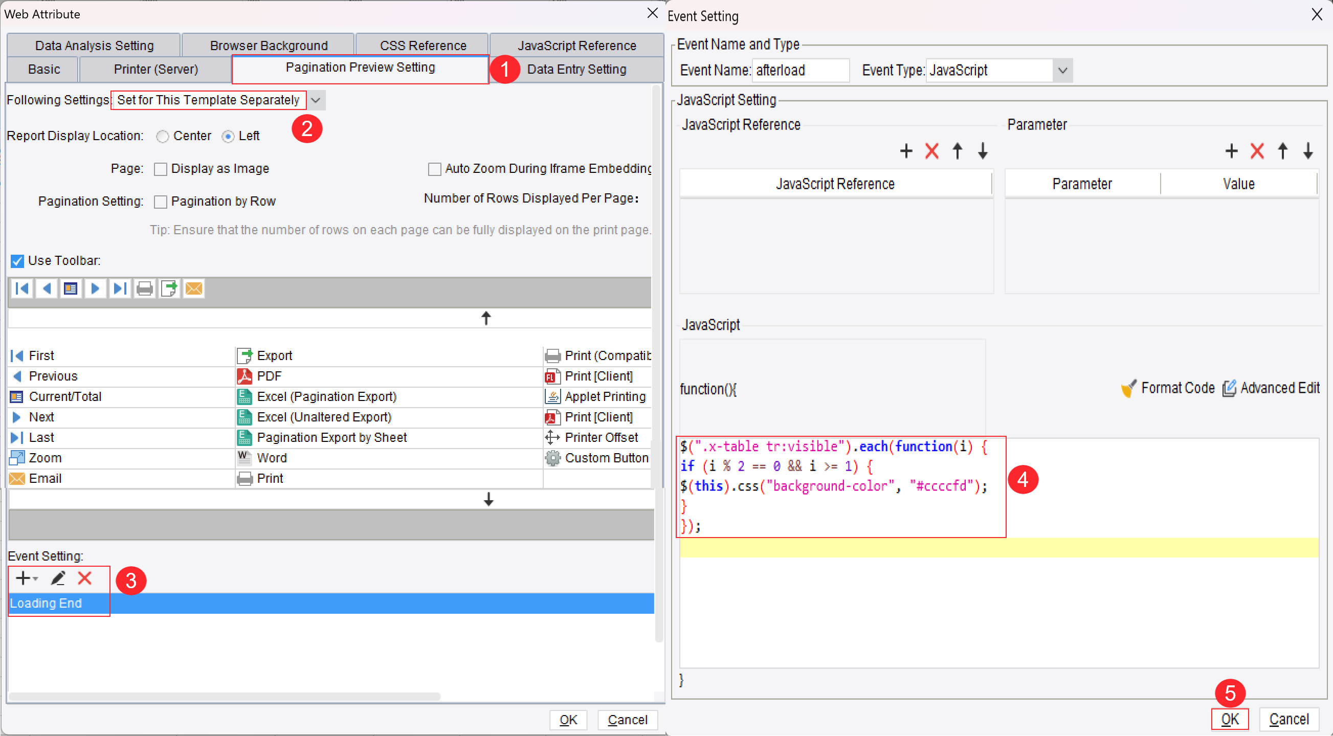 Interlaced Color Change After Row Hiding-FineReport Help Document