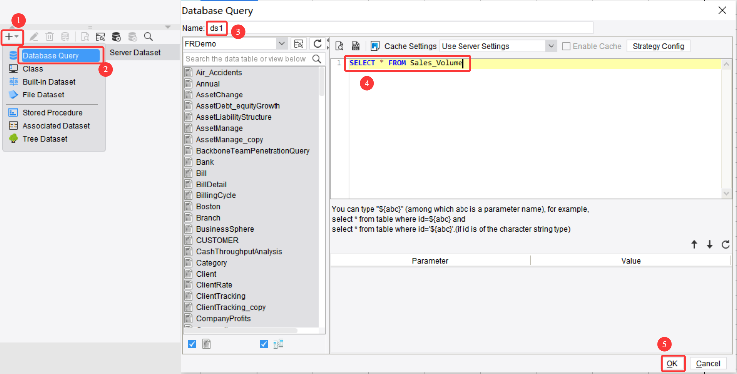 Template Parameter-FineReport Help Document