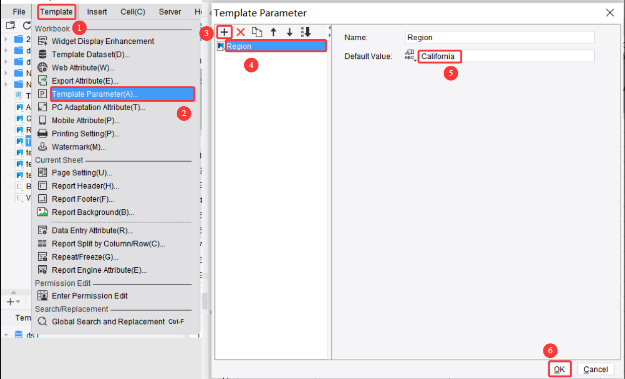 Template Parameter-FineReport Help Document