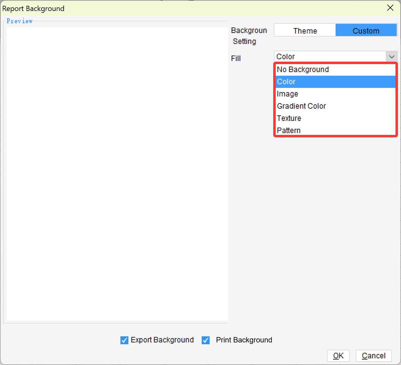 Report Background-FineReport Help Document