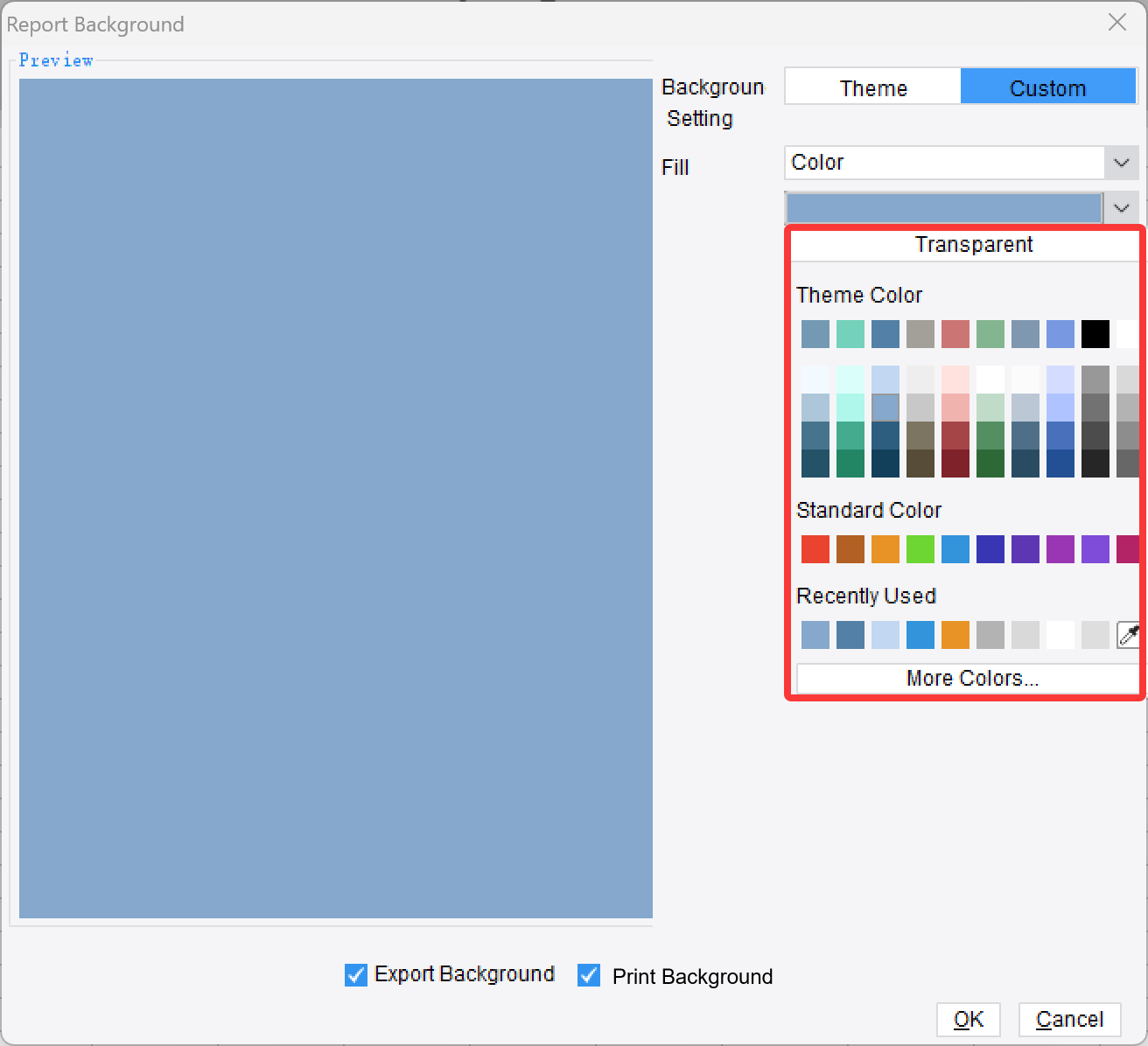 Report Background-FineReport Help Document