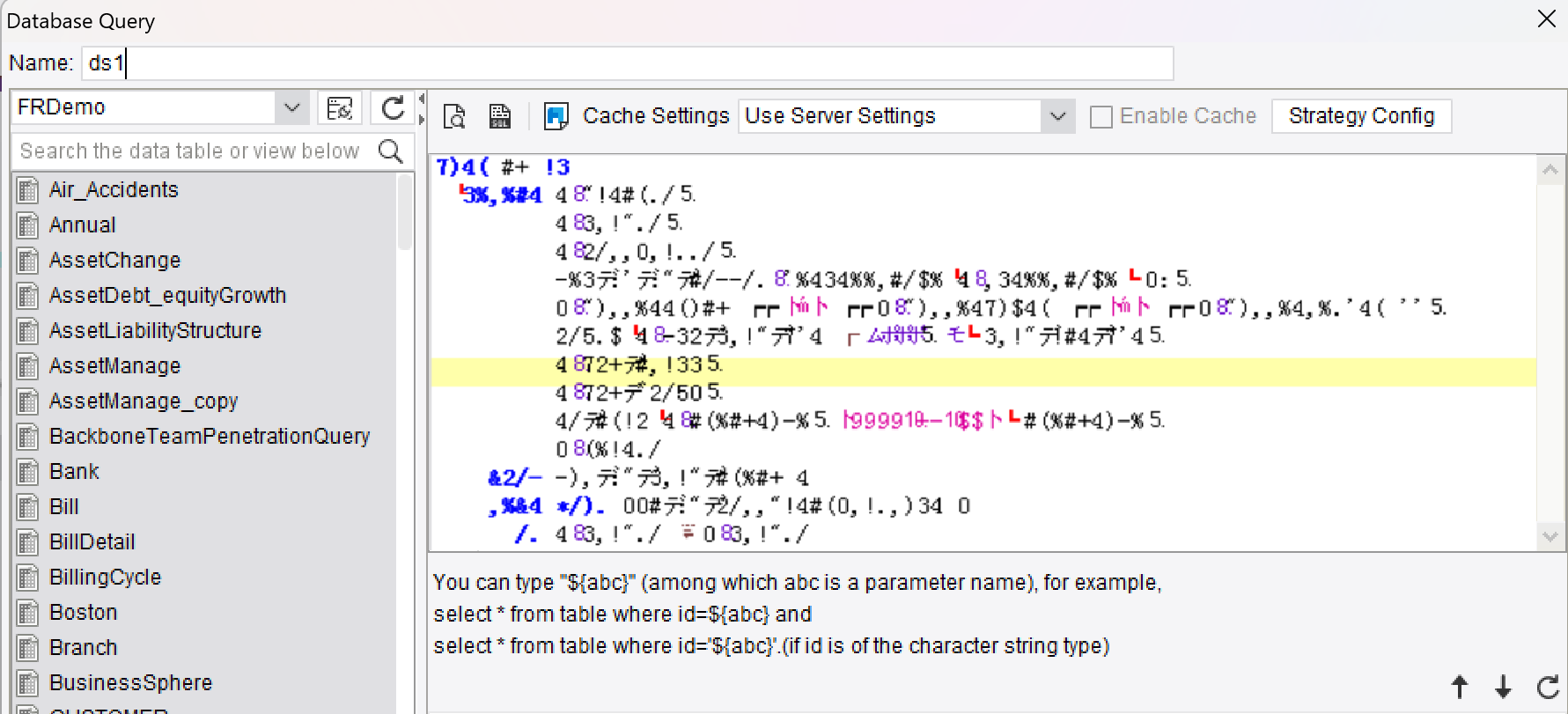 Common Problems in Database Query-FineReport Help Document