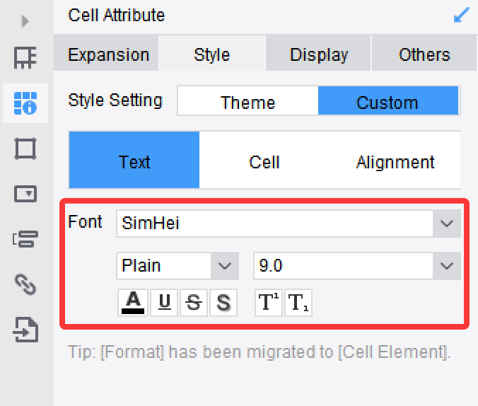 Cell Style-FineReport Help Document