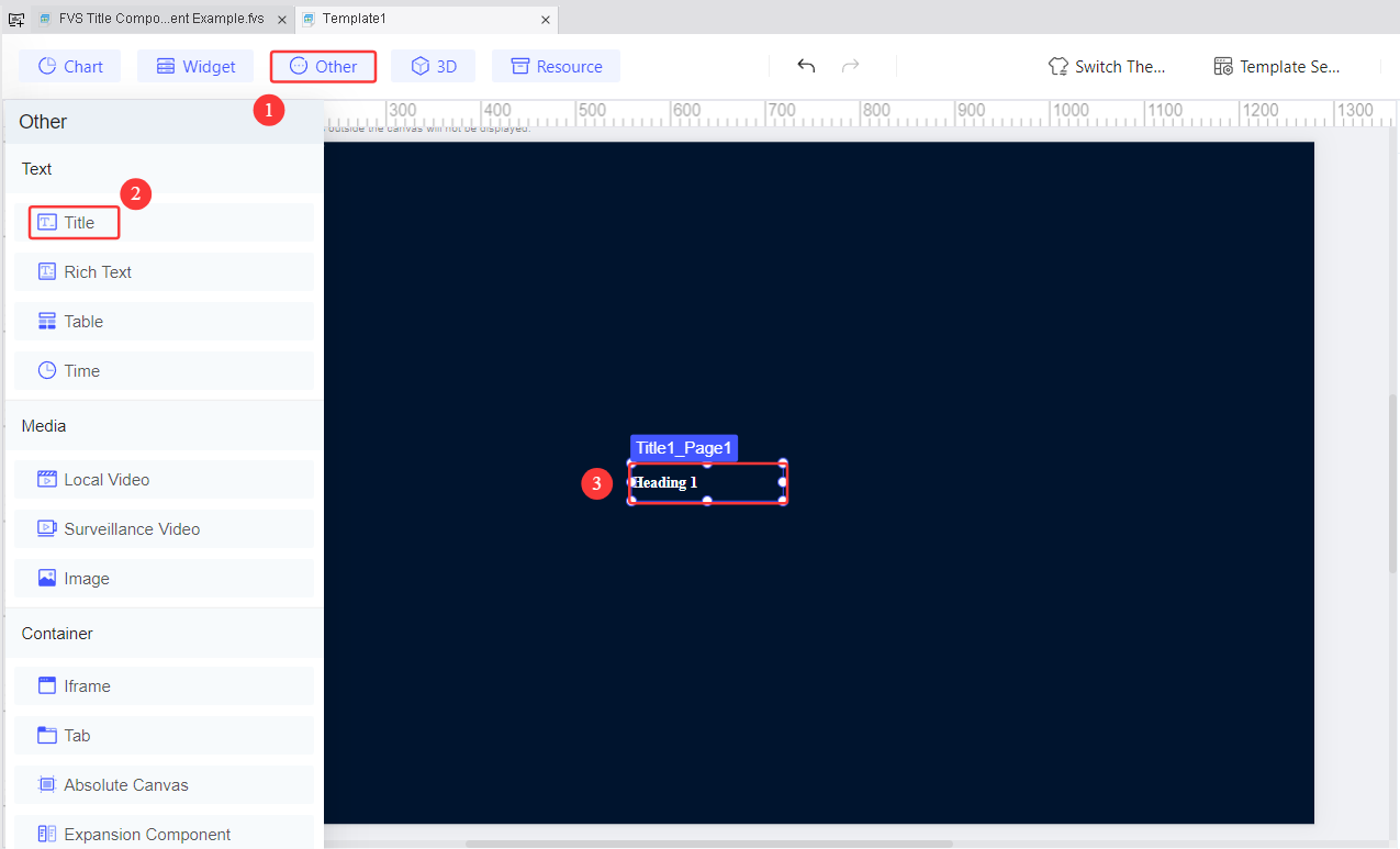 FVS Title Component-FineReport Help Document