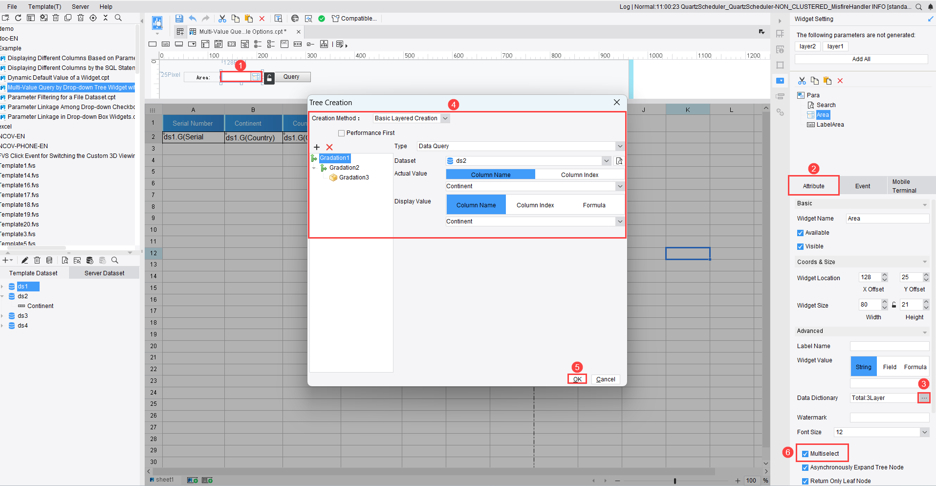 Multi-Value Query by Drop-down Tree Widget with Multiple Options ...