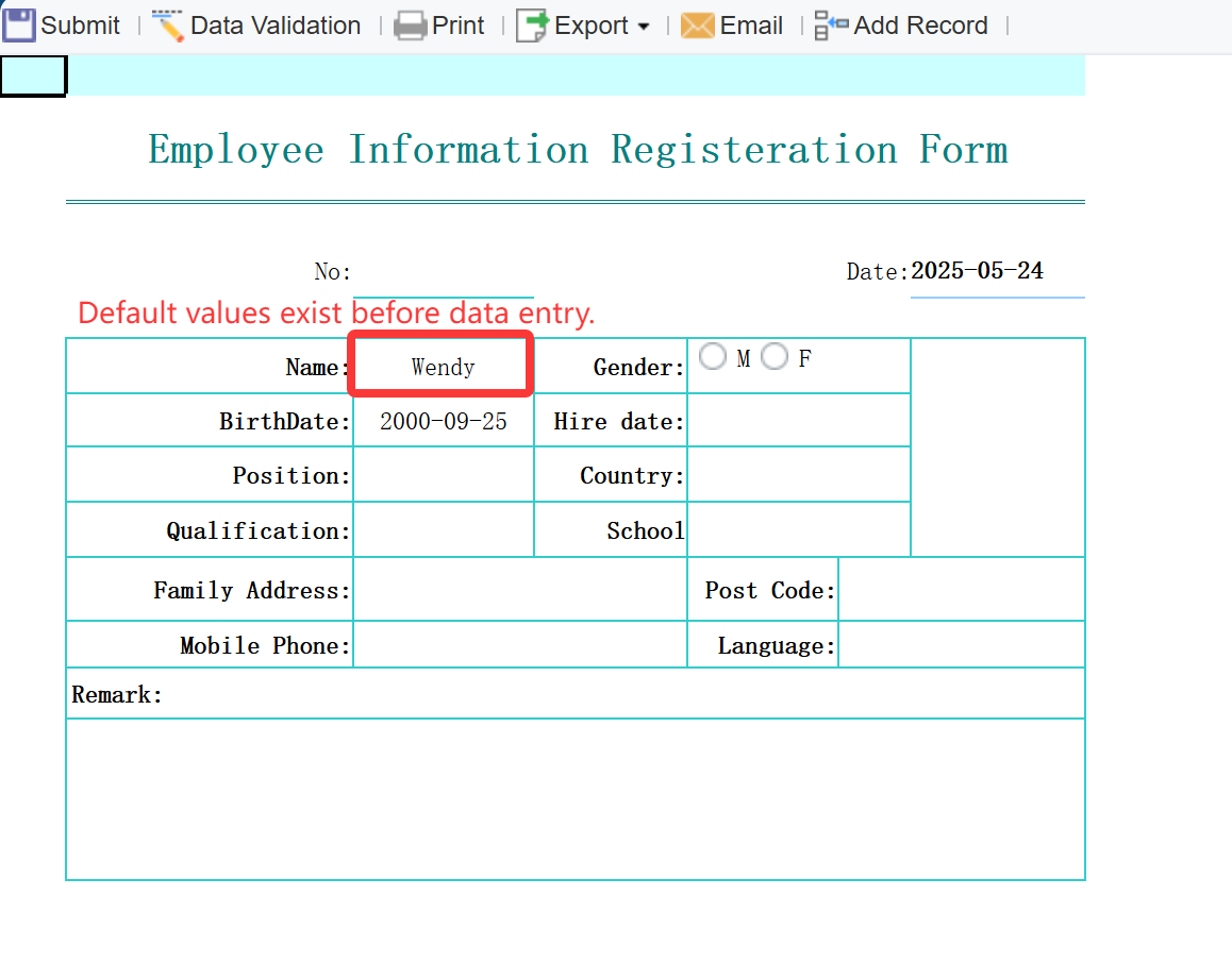 Default Value of a Widget-FineReport Help Document
