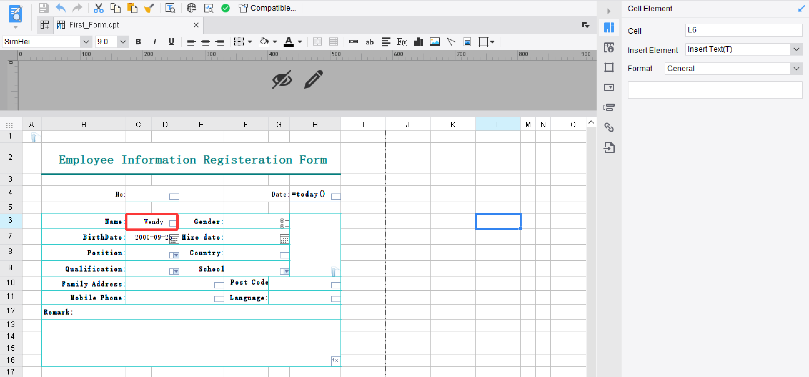 Default Value of a Widget-FineReport Help Document