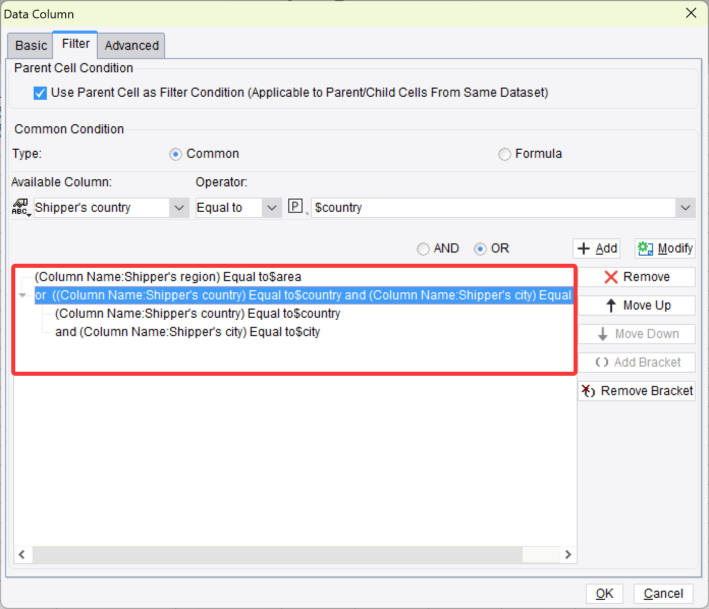 Common Filter Conditions for Data Column-FineReport Help Document