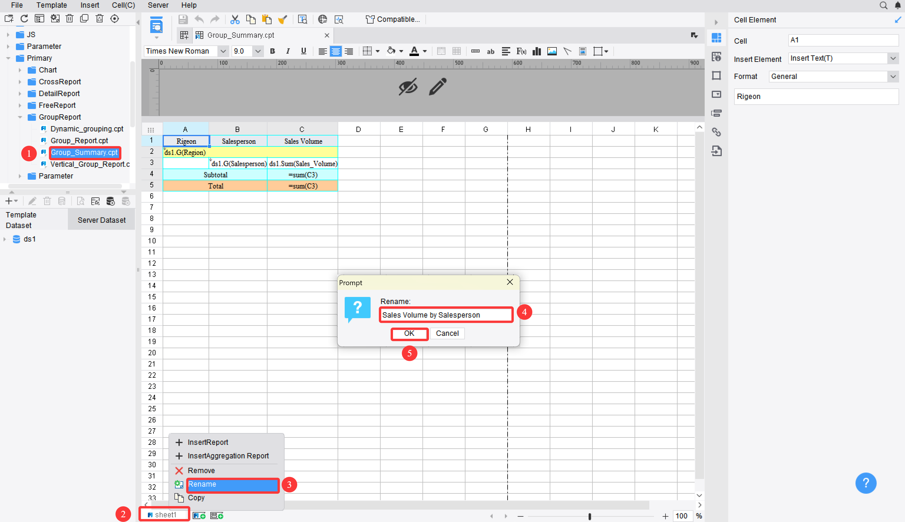 Dynamic Multi-Sheet Display by Drop-down Checkbox-FineReport Help Document