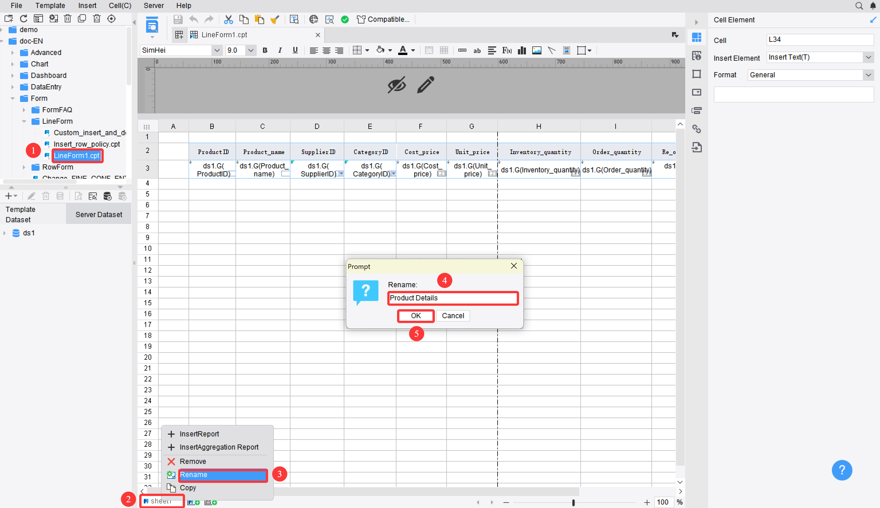 Dynamic Multi-Sheet Display by Drop-down Checkbox-FineReport Help Document