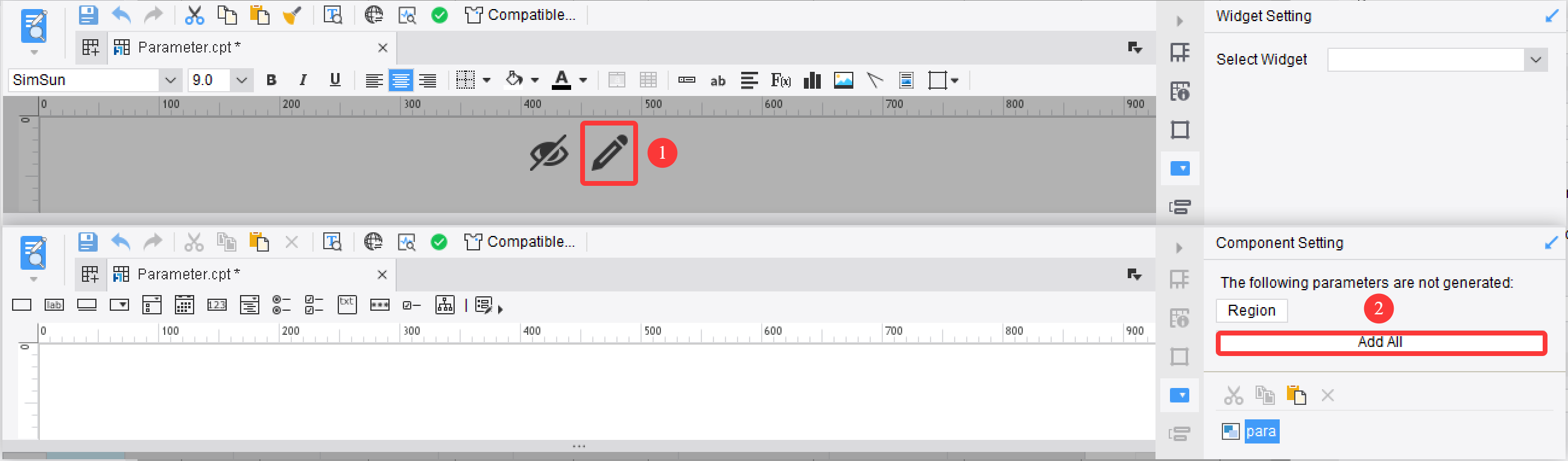 Selecting All Values When the Parameter Value is Empty in the Drop-down Box-FineReport Help Document
