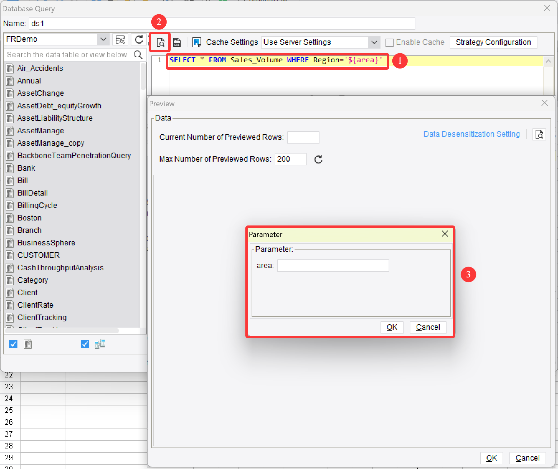 Dataset Parameter-FineReport Help Document