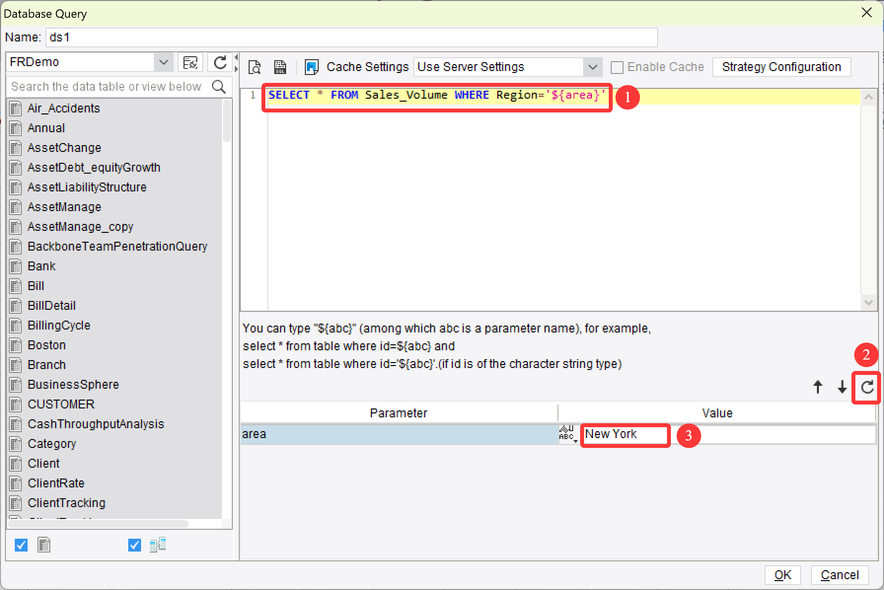 Dataset Parameter-FineReport Help Document