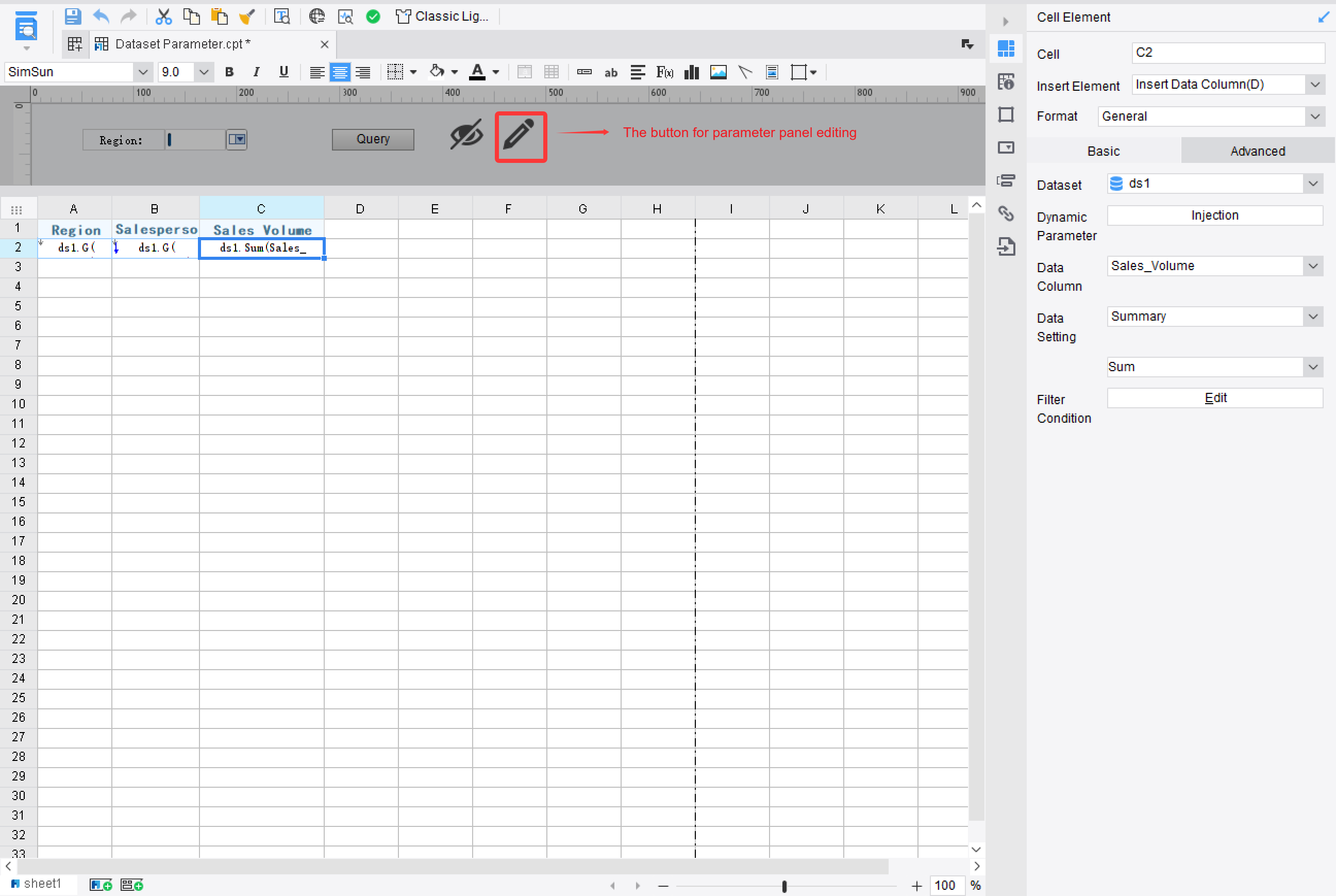 Dataset Parameter-FineReport Help Document
