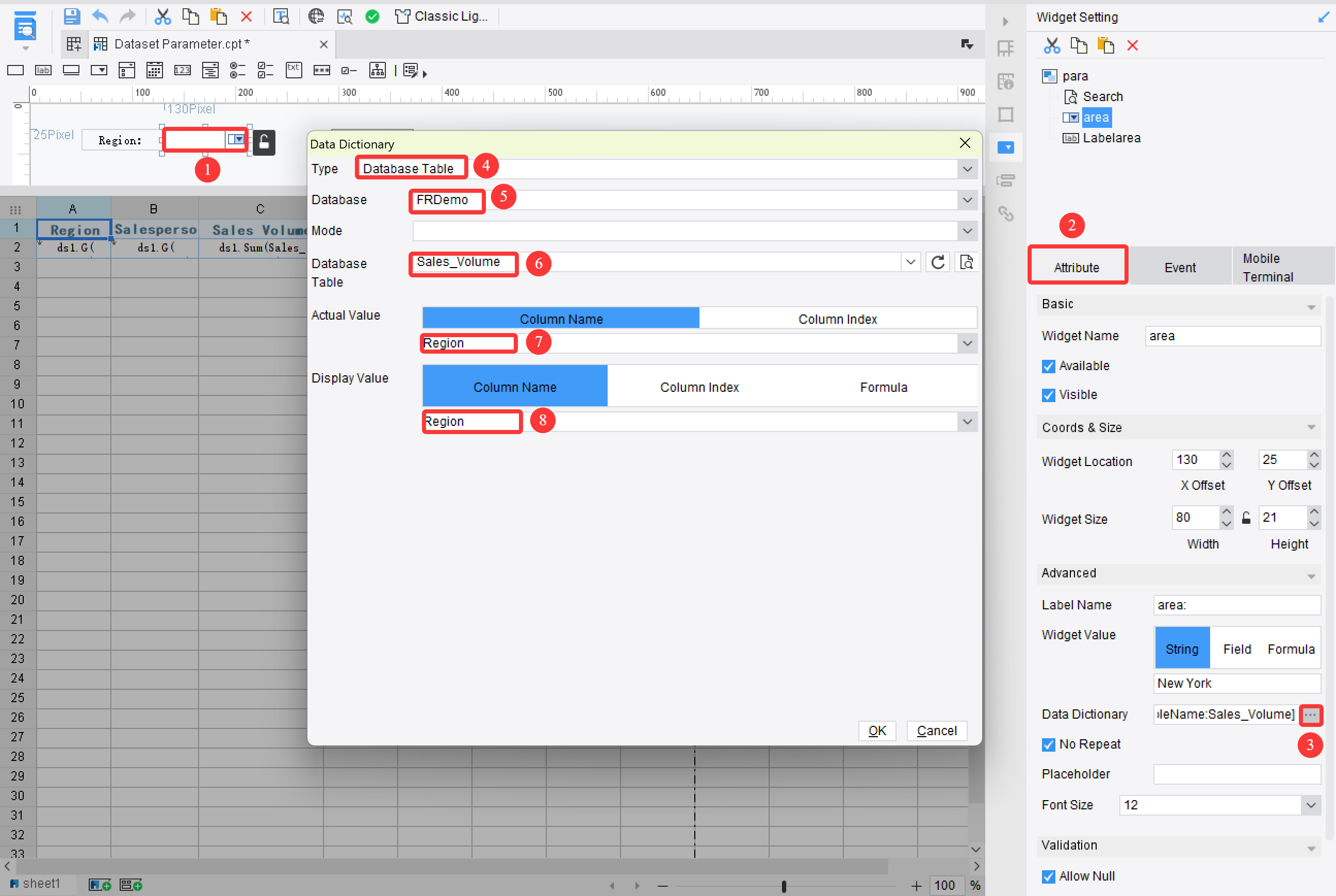 Dataset Parameter-FineReport Help Document