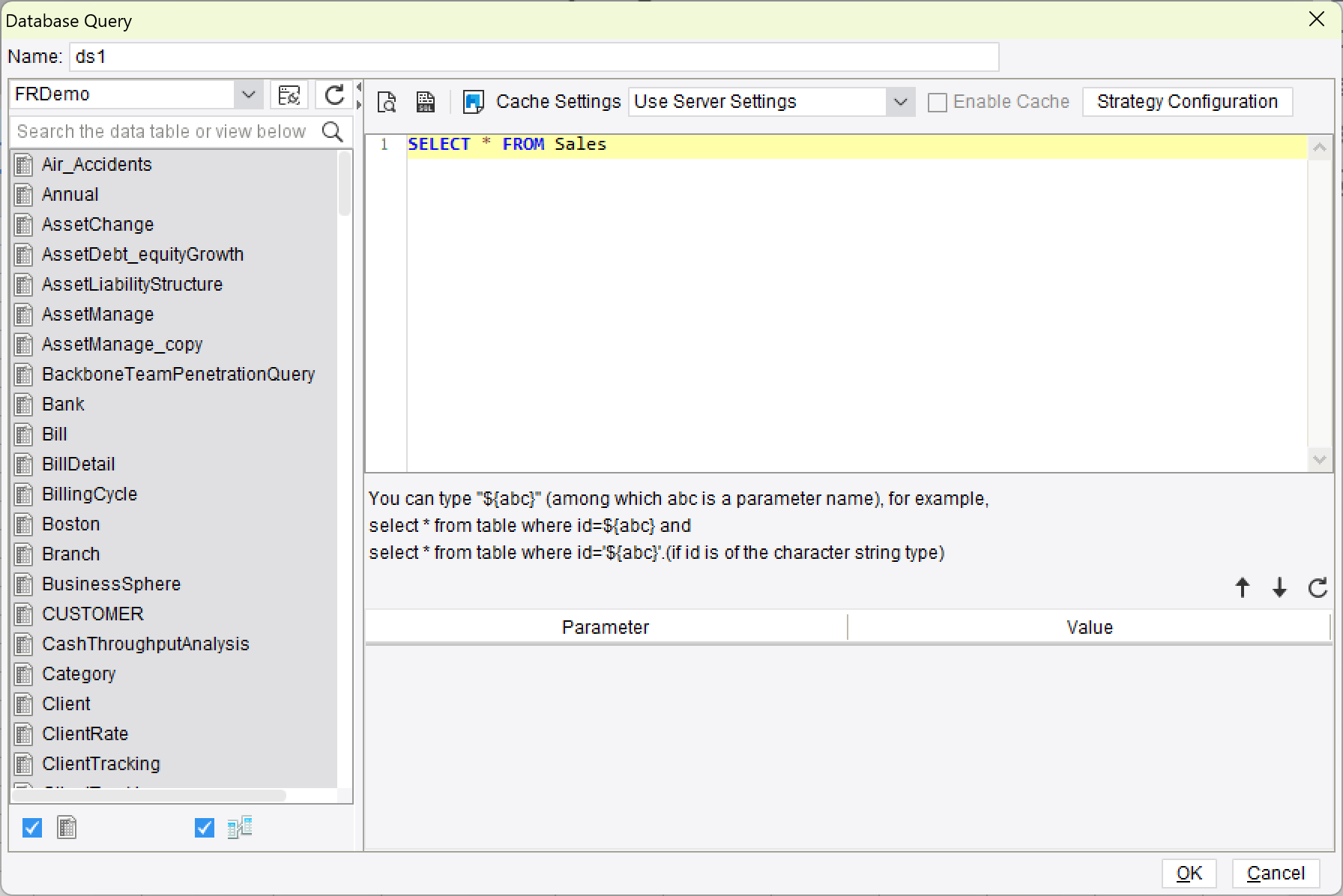 Value Processing for Built-in SQL Submissions-FineReport Help Document