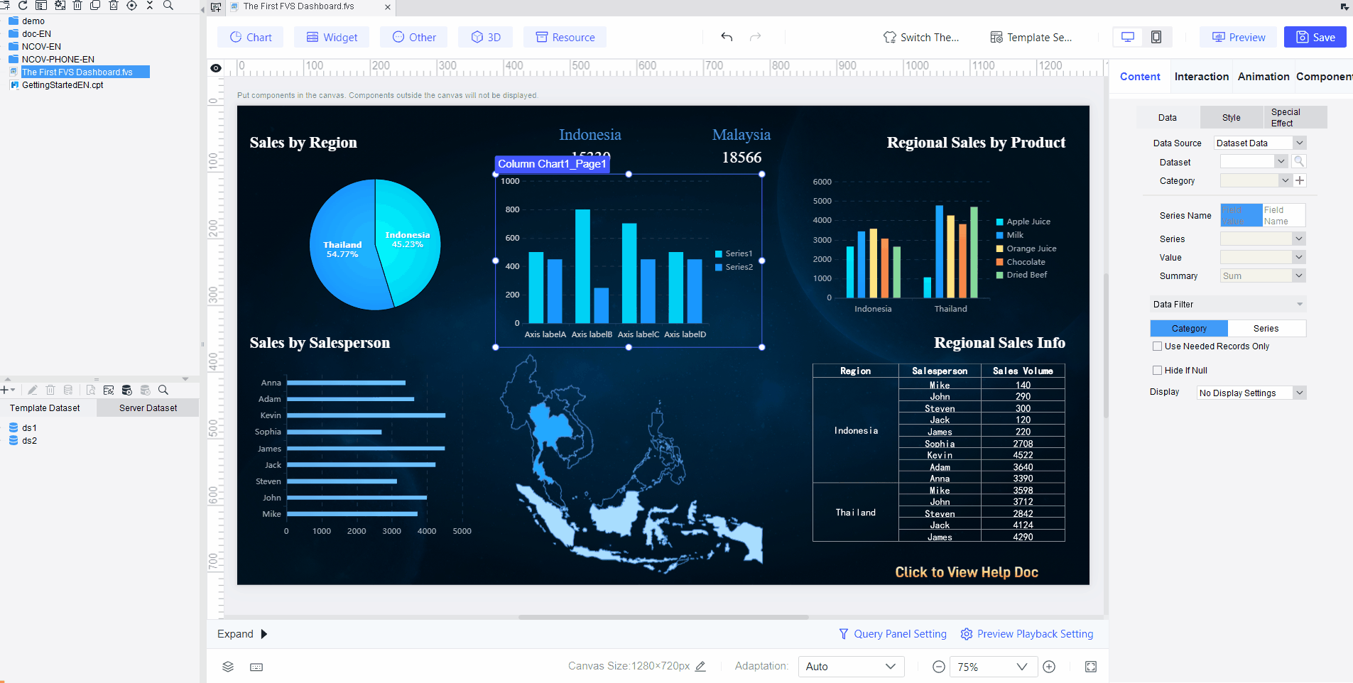 FineVis Data Visualization Overview-FineReport Help Document