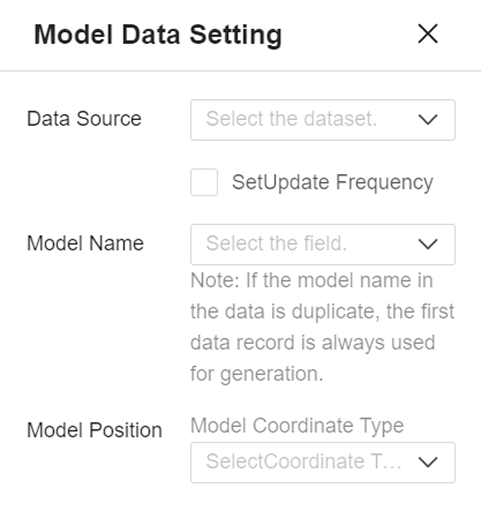 3D Scene Parameter Model-FineReport Help Document