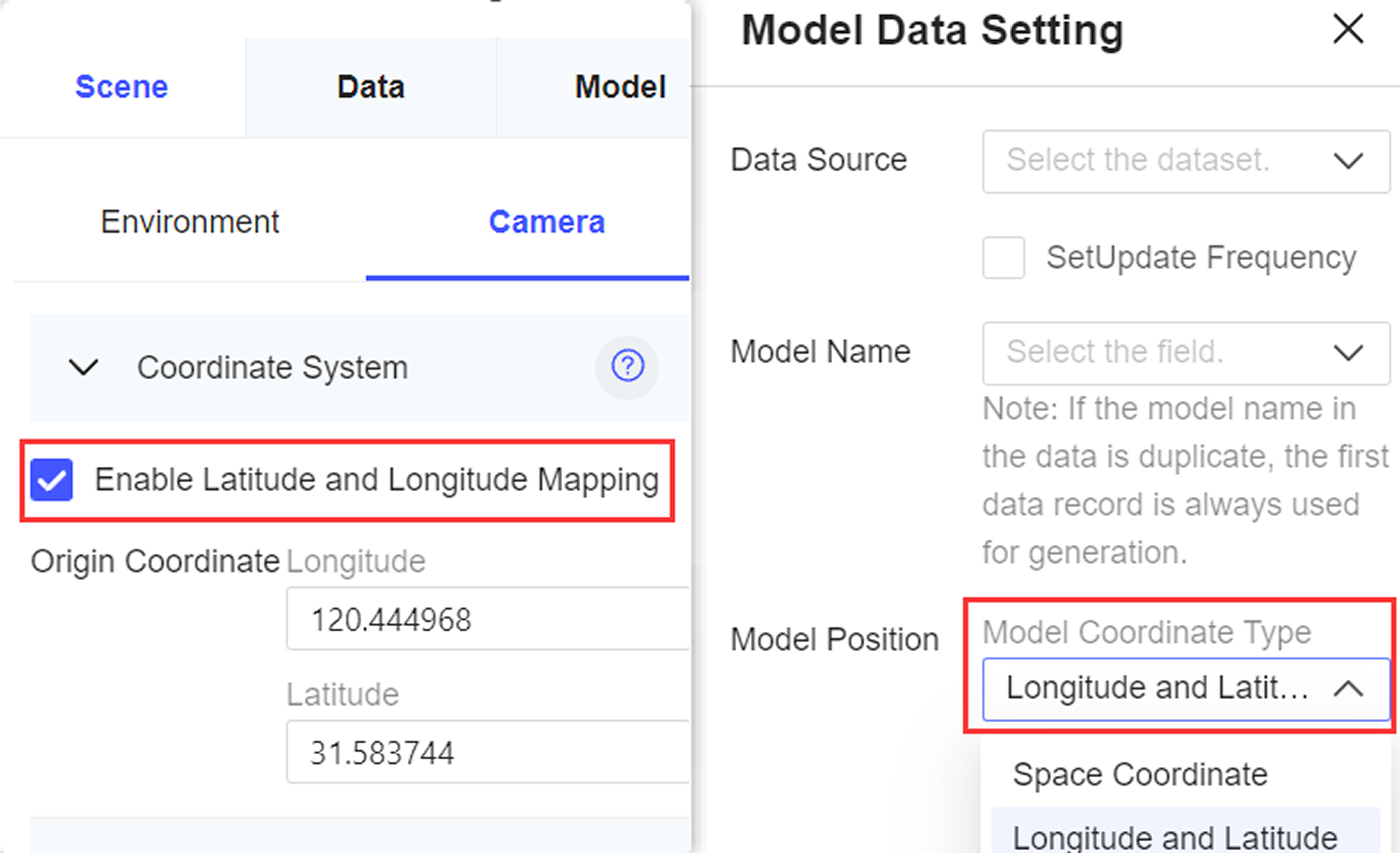 3D Scene Parameter Model-FineReport Help Document