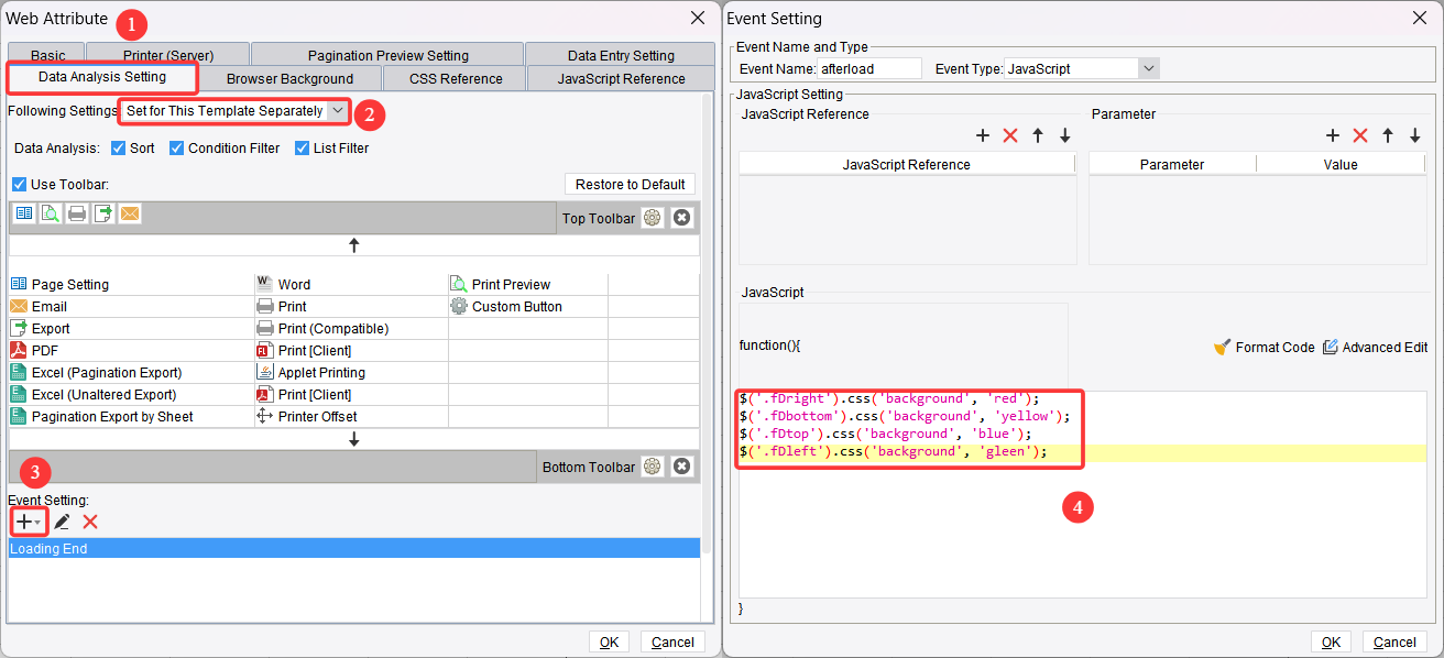 Removing the Black Frame of a Selected Cell by JS on the Data Analysis ...