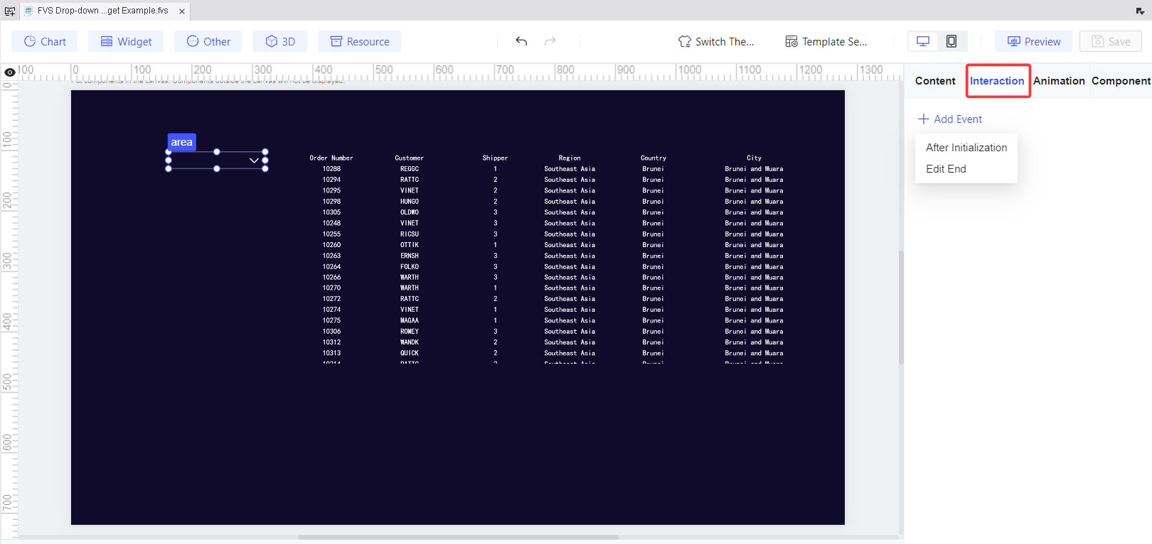 FVS Dropdown Tree Widget-FineReport Help Document