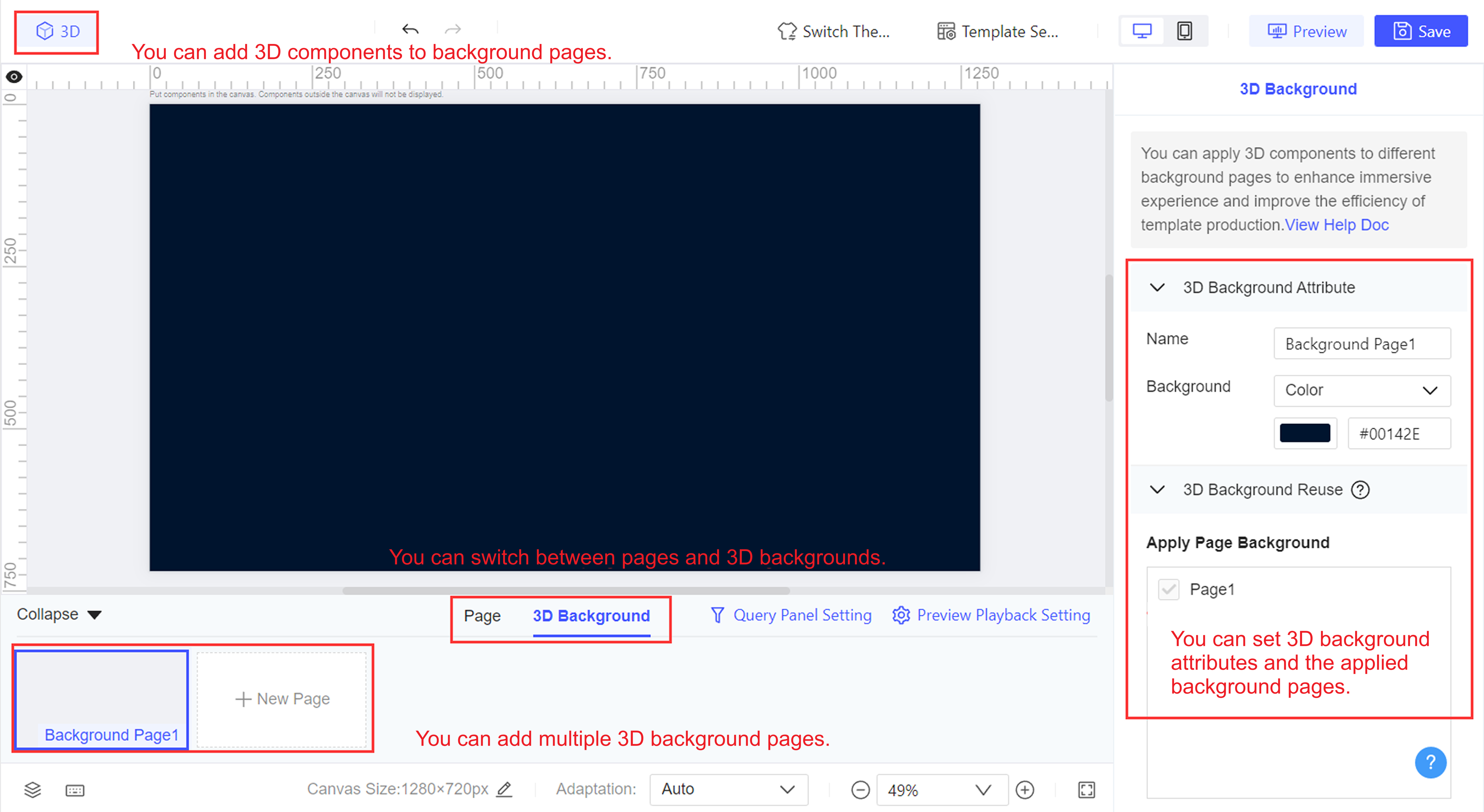 FVS 3D Background Application-FineReport Help Document
