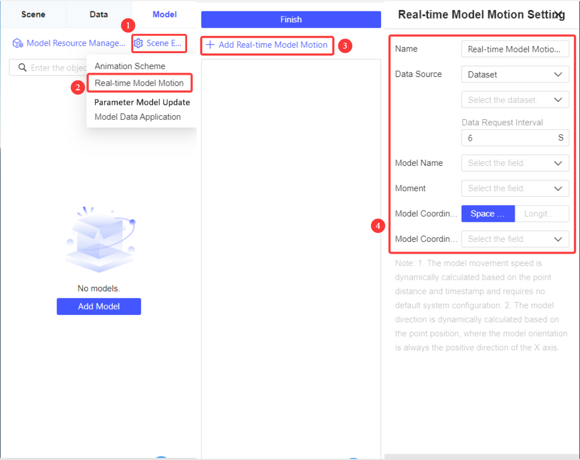 3D Data Real-time Model Motion-FineReport Help Document