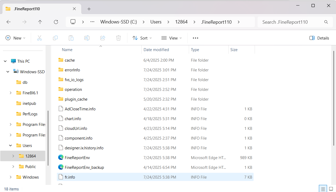 Report Installation Directory Structure-FineReport Help Document