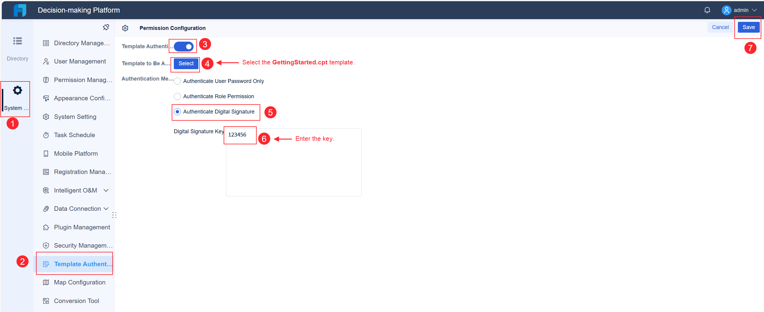 Digital Signature Authentication-FineReport Help Document
