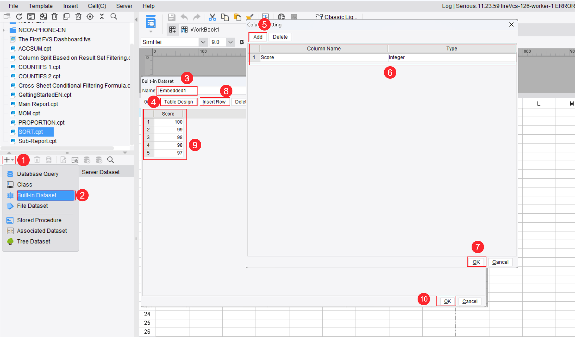 SORT — Ranking-FineReport Help Document