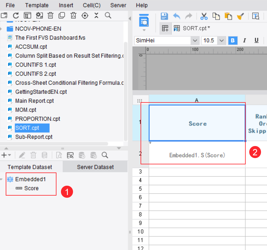 SORT — Ranking-FineReport Help Document