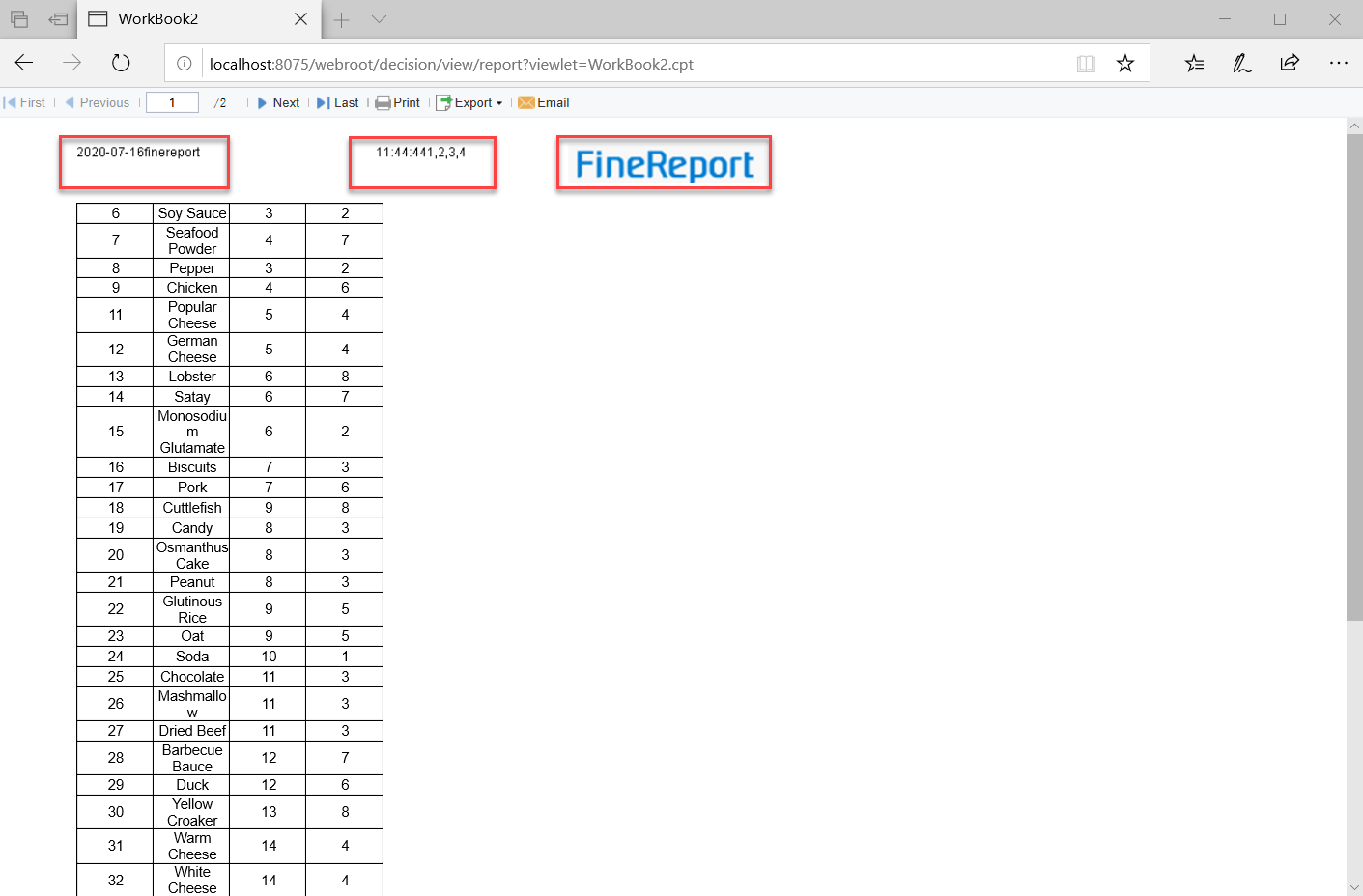 Header and Footer-FineReport Help Document