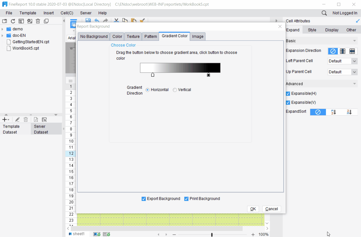 Report Background-FineReport Help Document