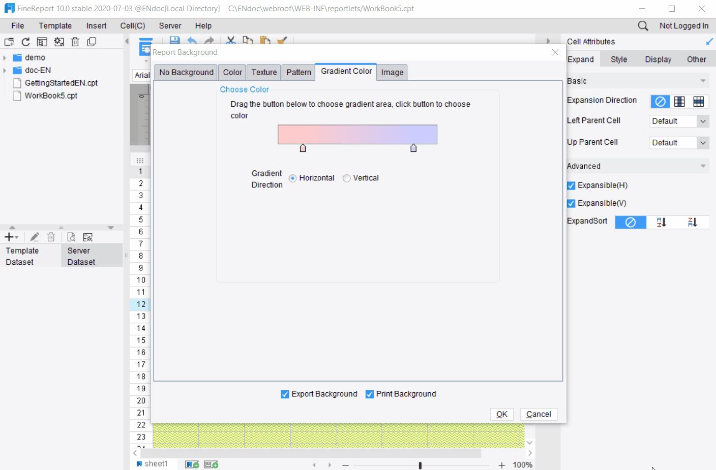 Report Background-FineReport Help Document