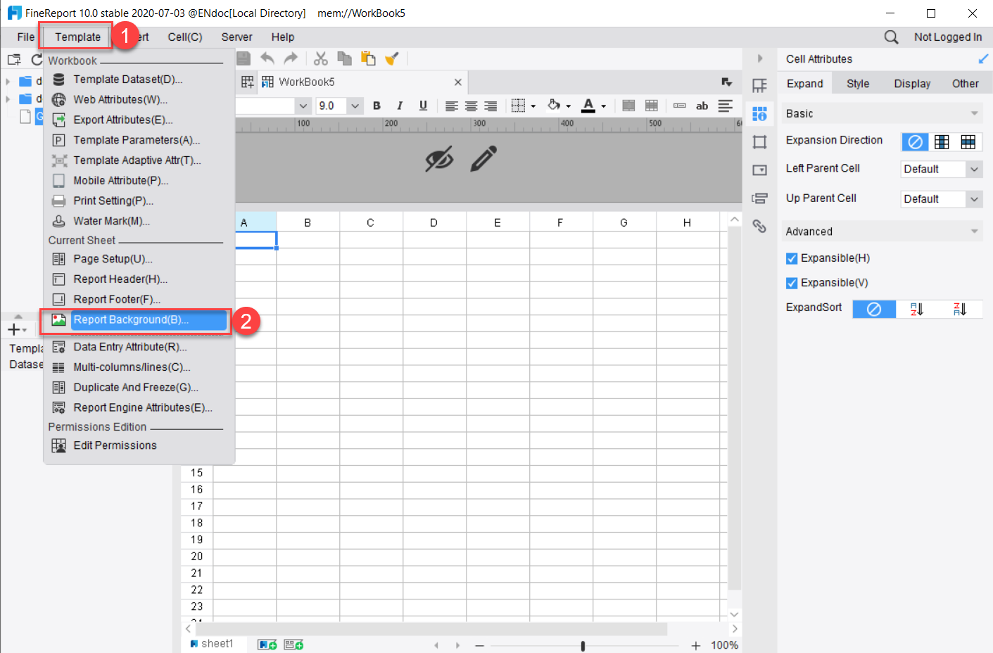 Report Background-FineReport Help Document