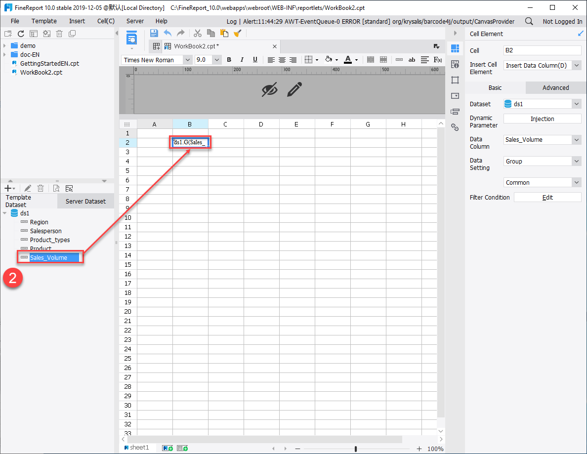 Insert Formulas-FineReport Help Document