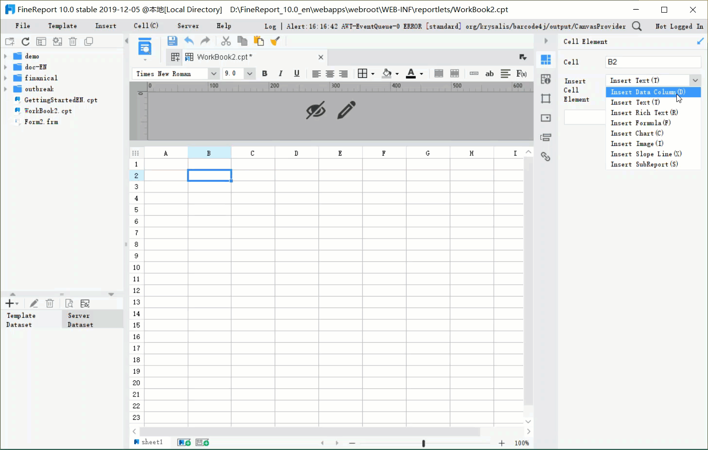 Insert Formulas-FineReport Help Document
