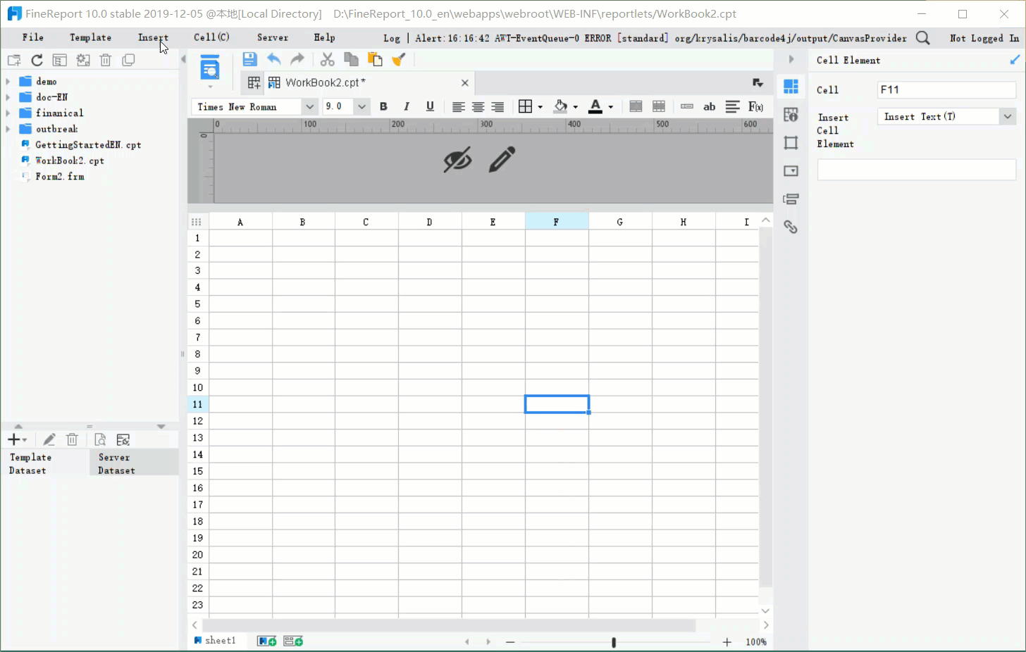 Insert Formulas-FineReport Help Document