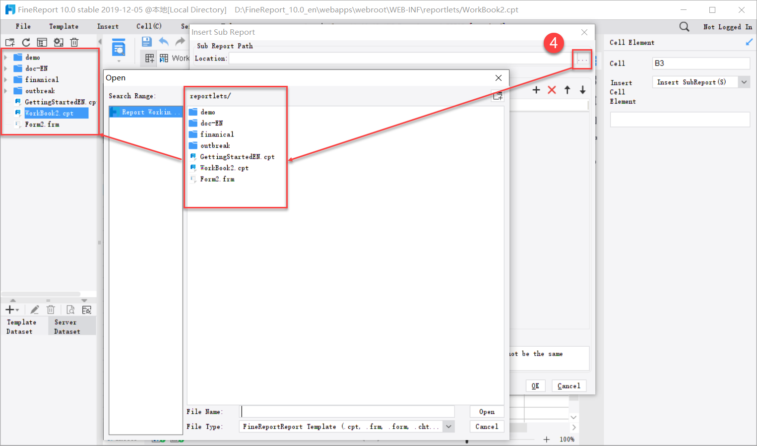Insert Sub Reports-FineReport Help Document