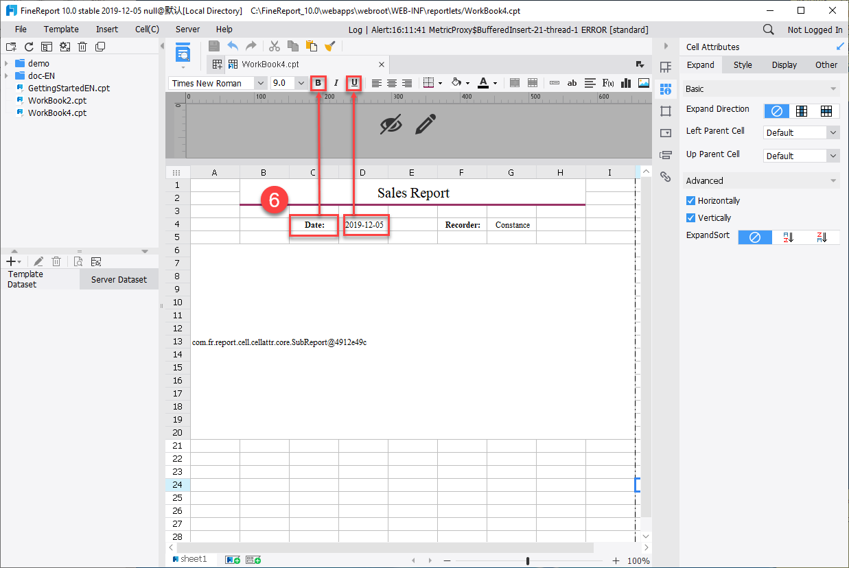 Insert Sub Reports-FineReport Help Document