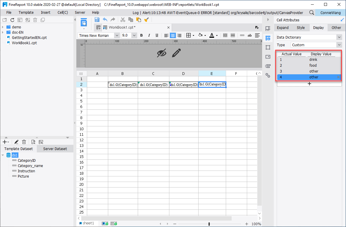 Data Dictionary-FineReport Help Document