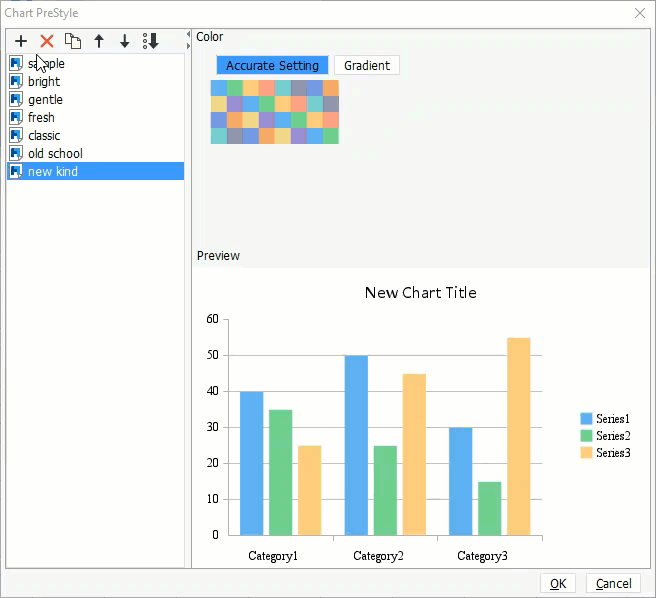 Predefined Chart Colors-FineReport Help Document