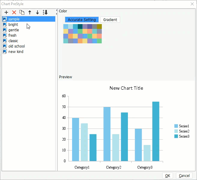 Predefined Chart Colors-FineReport Help Document