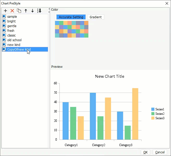 Predefined Chart Colors-FineReport Help Document