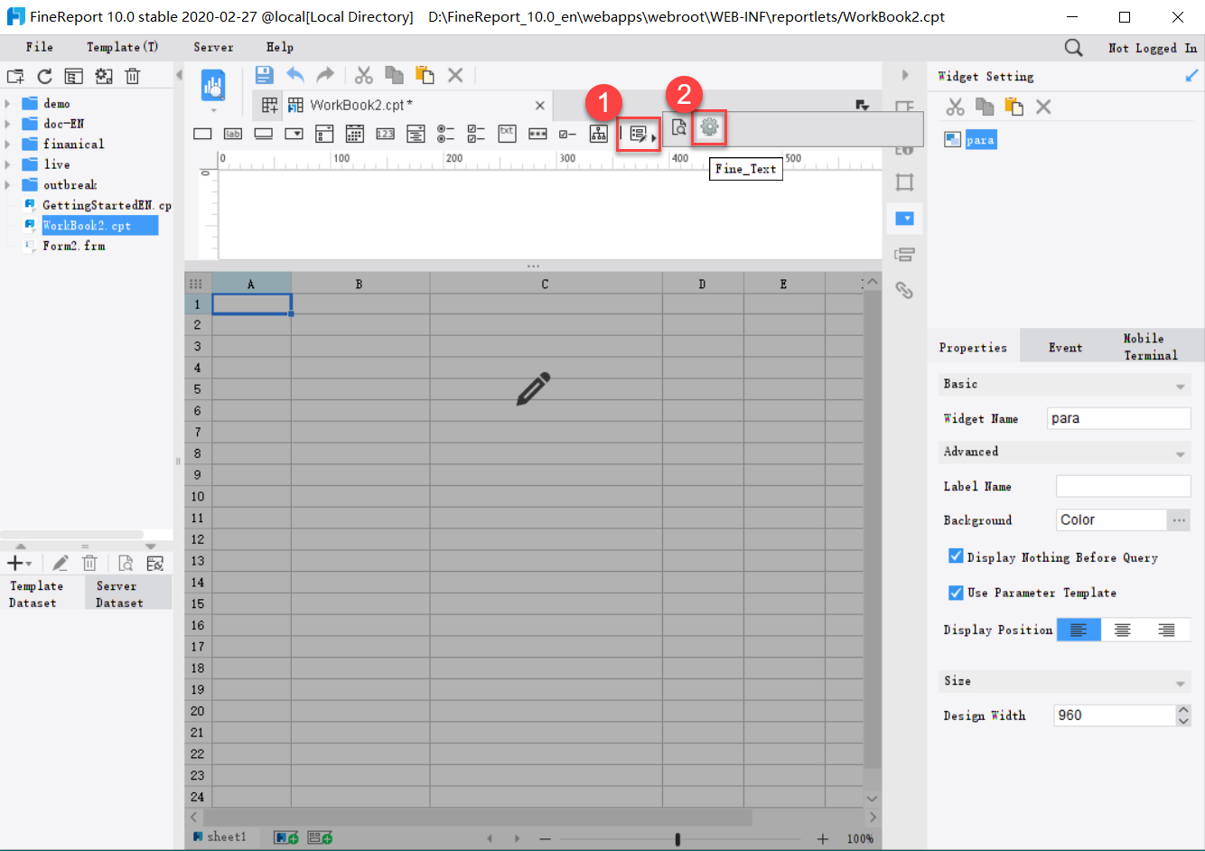Widget Manager-FineReport Help Document